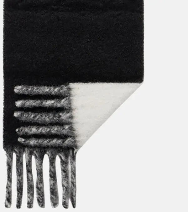 Moncler Logo Alpaca And Wool-blend Scarf