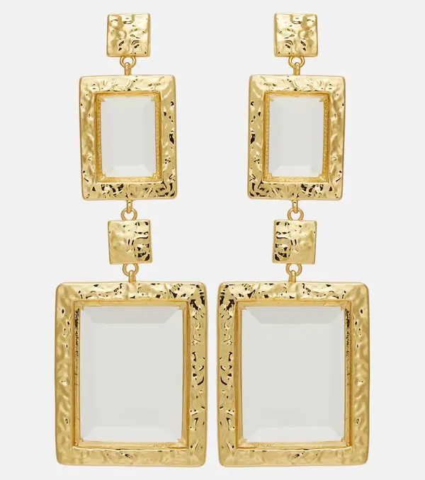 Rebecca Vallance Embellished -plated Drop Earrings - Gold