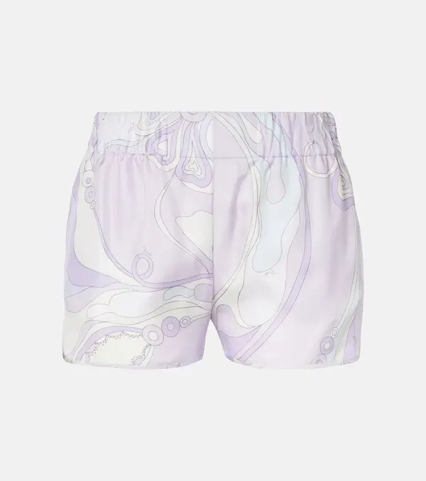 Emilio Pucci Orchidee Low-rise Silk Twill Shorts