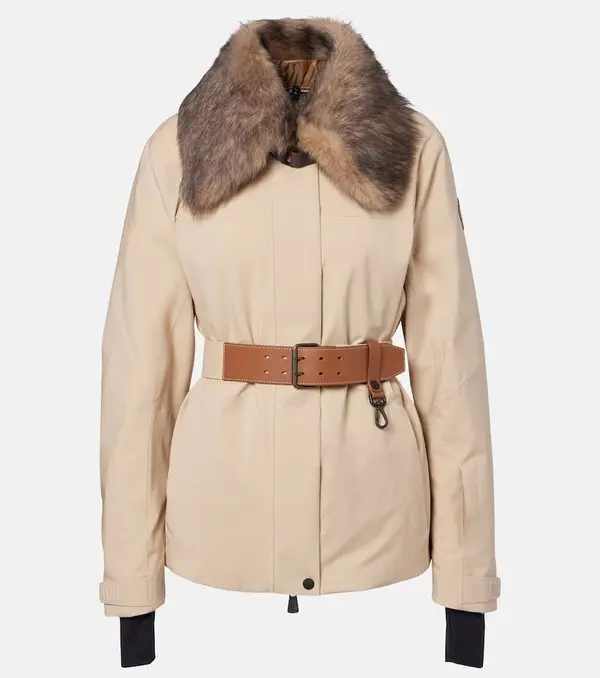 Moncler Vizelles Shearling-trimmed Down Jacket
