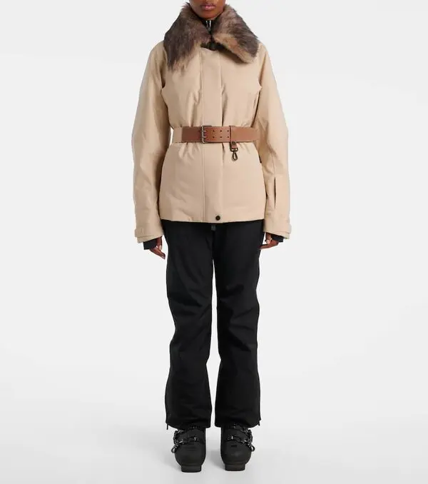 Moncler Vizelles Shearling-trimmed Down Jacket