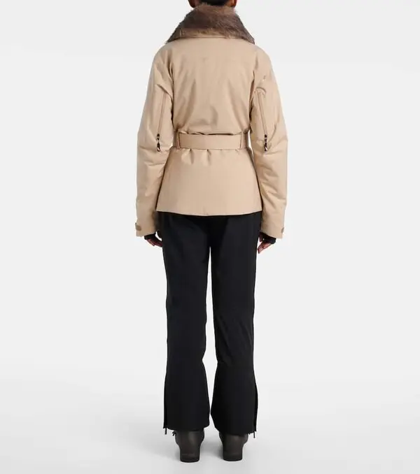 Moncler Vizelles Shearling-trimmed Down Jacket
