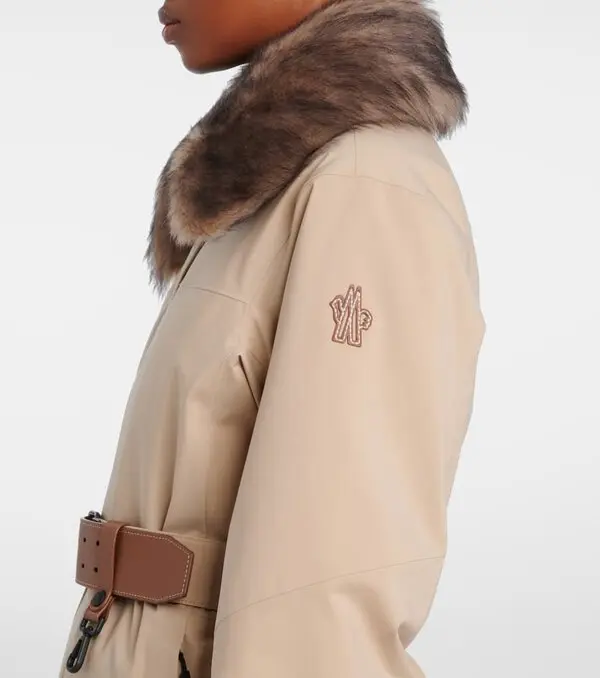 Moncler Vizelles Shearling-trimmed Down Jacket