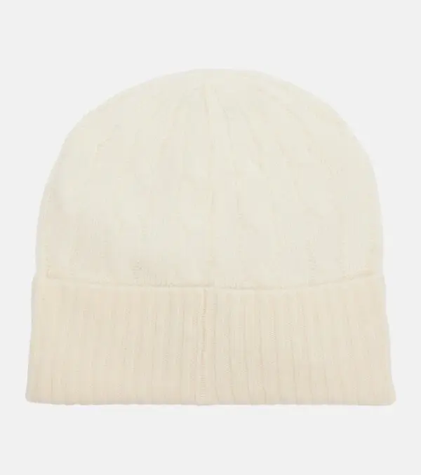 Polo Ralph Lauren Ralph Lauren Collection Embroidered Wool-cashmere Beanie - White