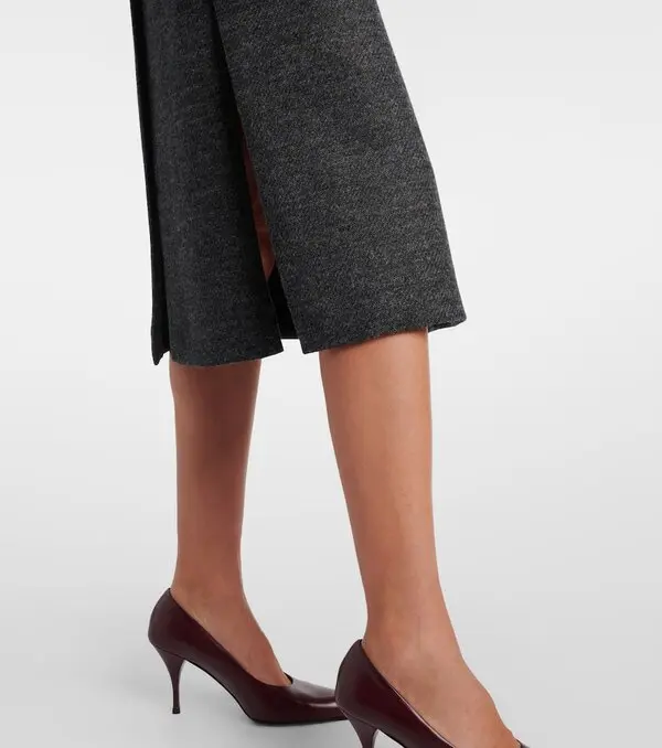 Prada Virgin Wool Midi Skirt