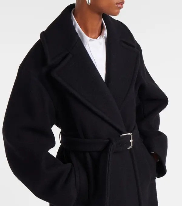 Sportmax Virgin Wool Wrap Coat