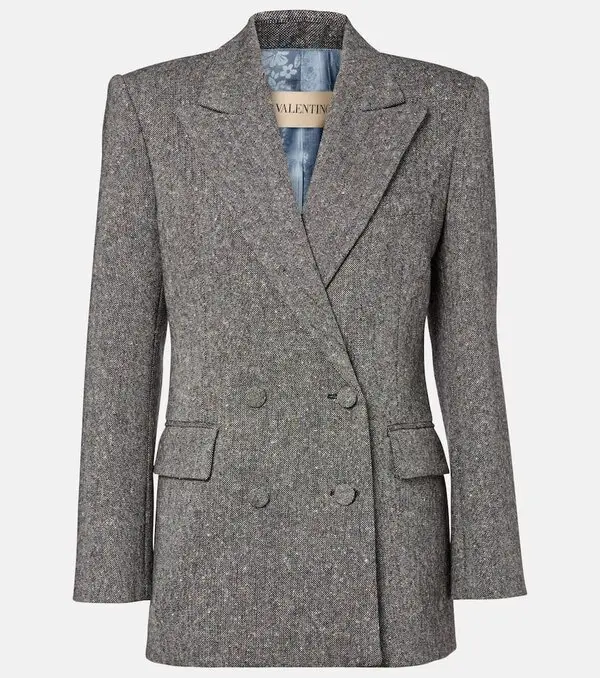 Valentino Garavani Double-breasted Wool-blend Blazer