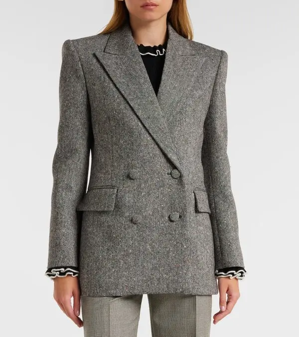 Valentino Garavani Double-breasted Wool-blend Blazer
