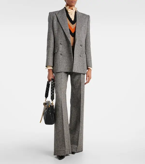 Valentino Garavani Double-breasted Wool-blend Blazer