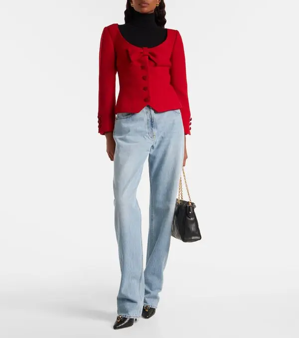Valentino Garavani Mid-rise Wide-leg Jeans