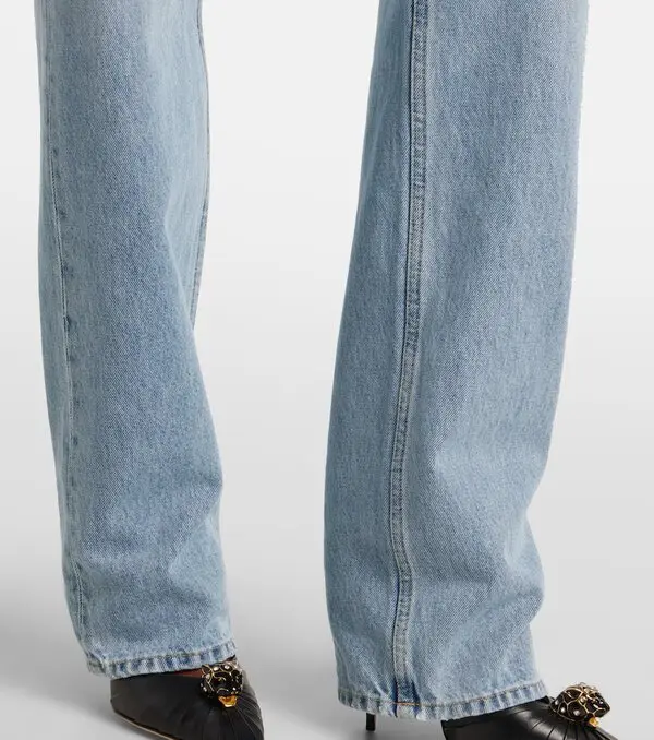 Valentino Garavani Mid-rise Wide-leg Jeans