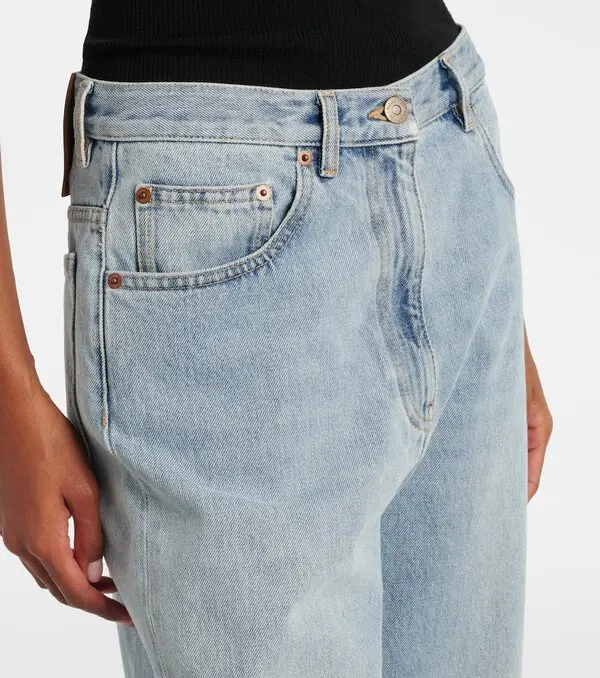 Valentino Garavani Mid-rise Wide-leg Jeans - Blue
