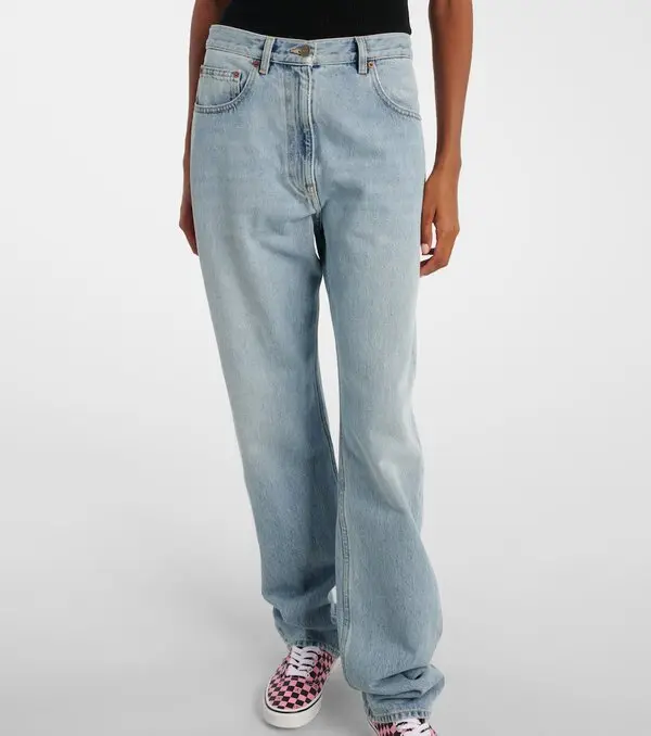 Valentino Garavani Mid-rise Wide-leg Jeans - Blue