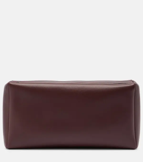 THE ROW Leather Clutch - Burgundy