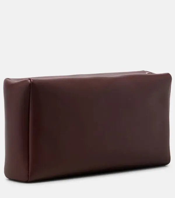 THE ROW Leather Clutch - Burgundy