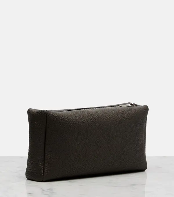 THE ROW Leather Clutch - Grey