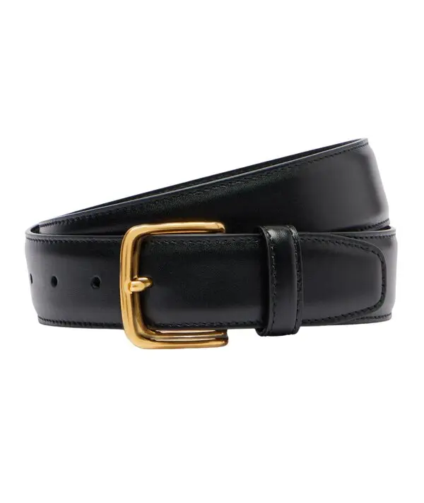THE ROW Classic Leather Belt - Black