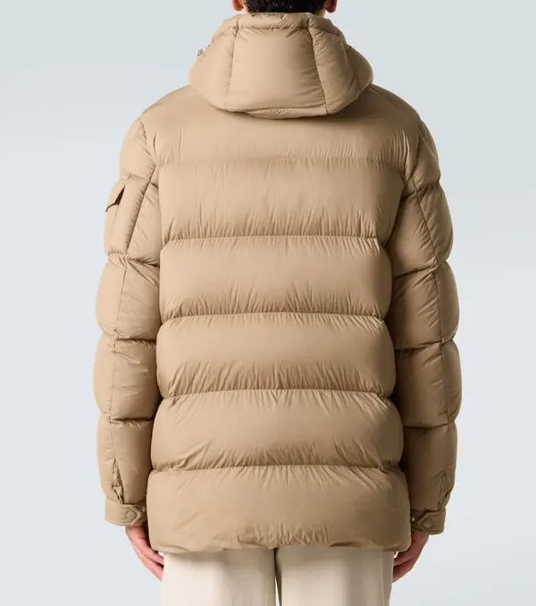 Moncler Bretagne Hooded Down Jacket - Beige