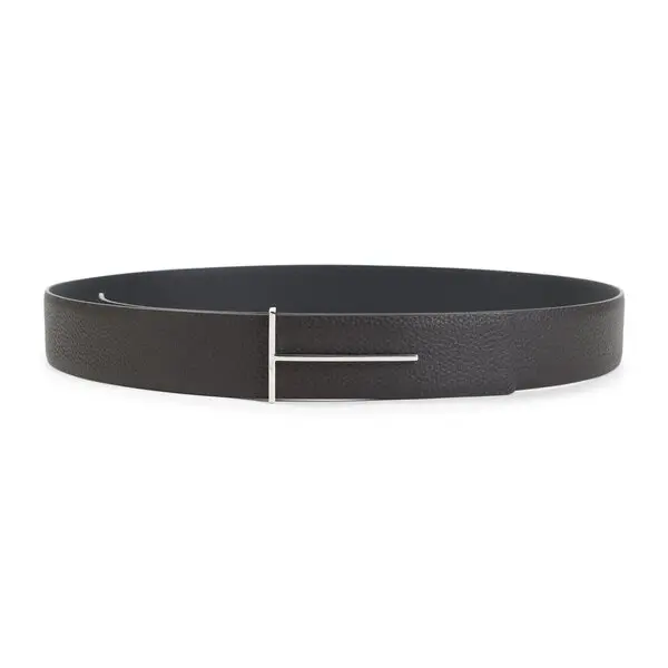 TOM FORD Grained Leather Reversible Belt - Brown