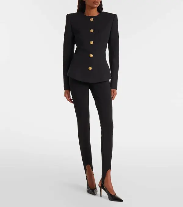 Balmain Jersey Stirrup Leggings