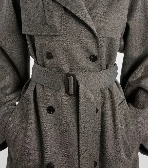 THE ROW Virgin Wool Gabardine Trench Coat