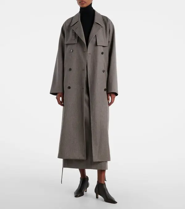 THE ROW Virgin Wool Gabardine Trench Coat