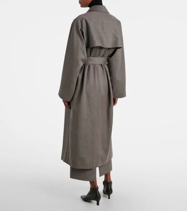 THE ROW Virgin Wool Gabardine Trench Coat