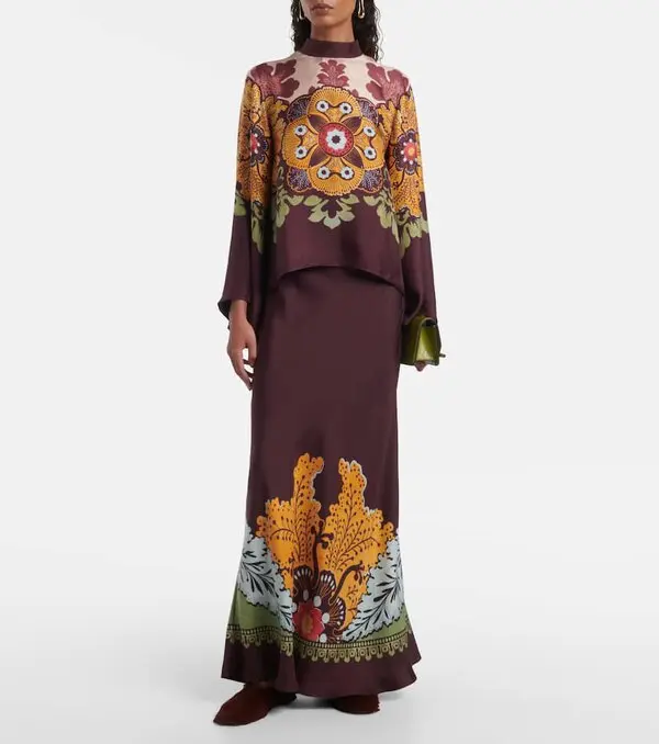 La DoubleJ Sleek Placee Maxi Skirt - Multicoloured