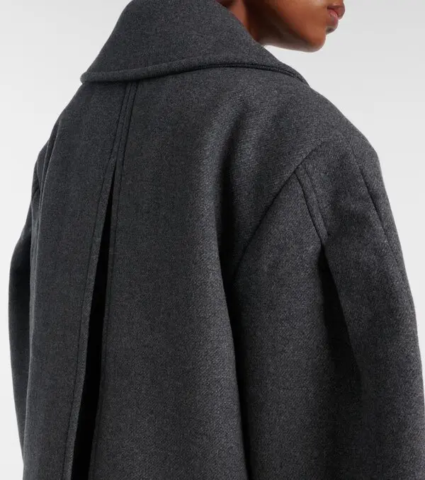 GANNI Oversized Wool-blend Pea Coat