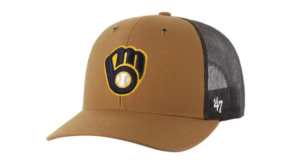 '47 X Carhartt Mlb Milwaukee Brewers Trucker Cap - Brown