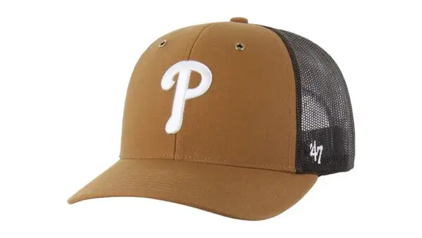 '47 X Carhartt Mlb Philadelphia Phillies Trucker Cap - Brown