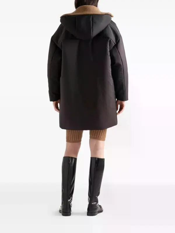Prada Hooded Snap-fit Fastening Coat