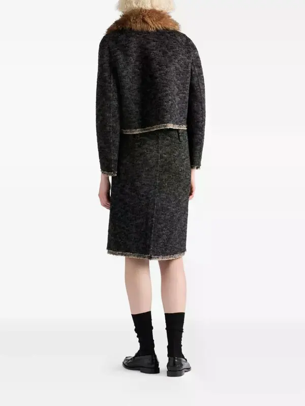 Prada Contrast-trim Jacket - Grey