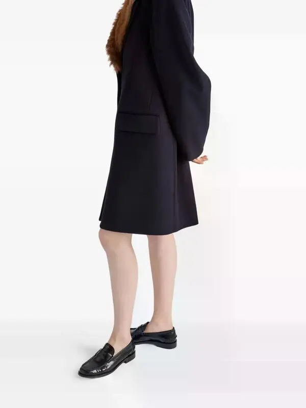 Prada Single-breasted Cloth Coat - Blue