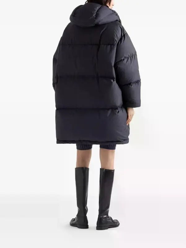 Prada Hooded Padded Coat - Blue