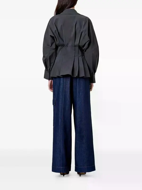 NICHOLAS Pleated Shirt - Grey