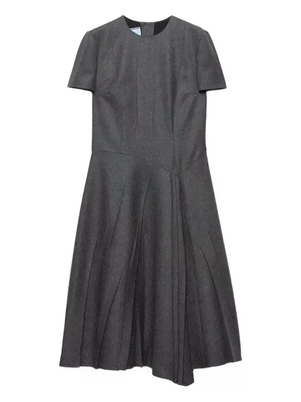 Prada Flannel Asymmetrical Dress