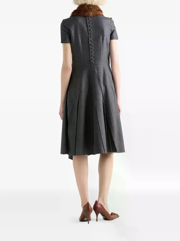 Prada Flannel Asymmetrical Dress