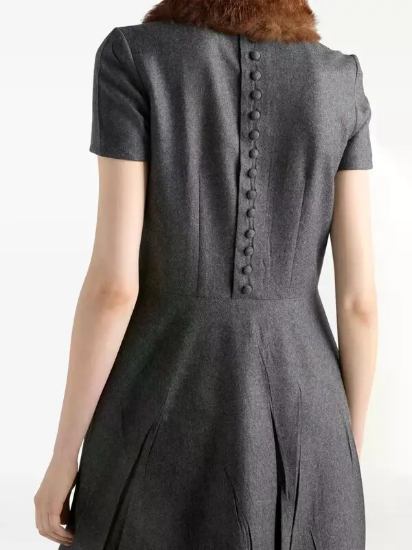Prada Flannel Asymmetrical Dress