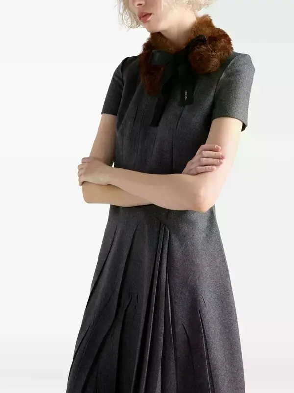 Prada Flannel Asymmetrical Dress