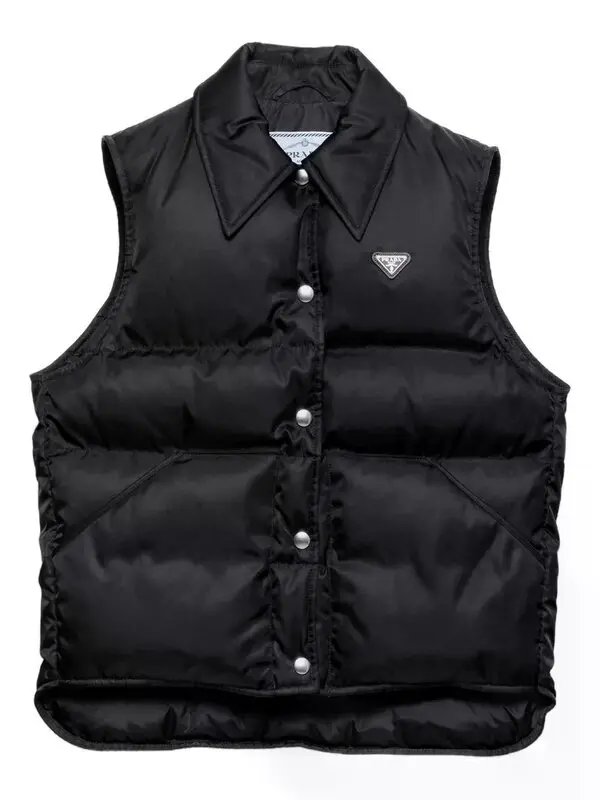 Prada Re-nylon Down Vest - Black