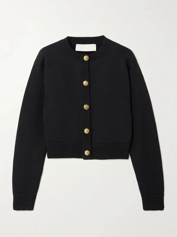 DESTREE Deborah Cropped Wool Cardigan