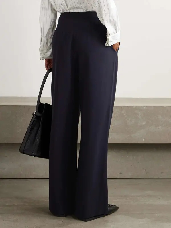 TWP Carries Pleated Wool-crepe Wide-leg Pants