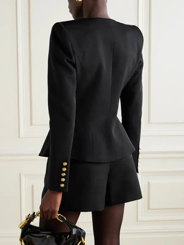 Balmain Grain De Poudre Wool Jacket