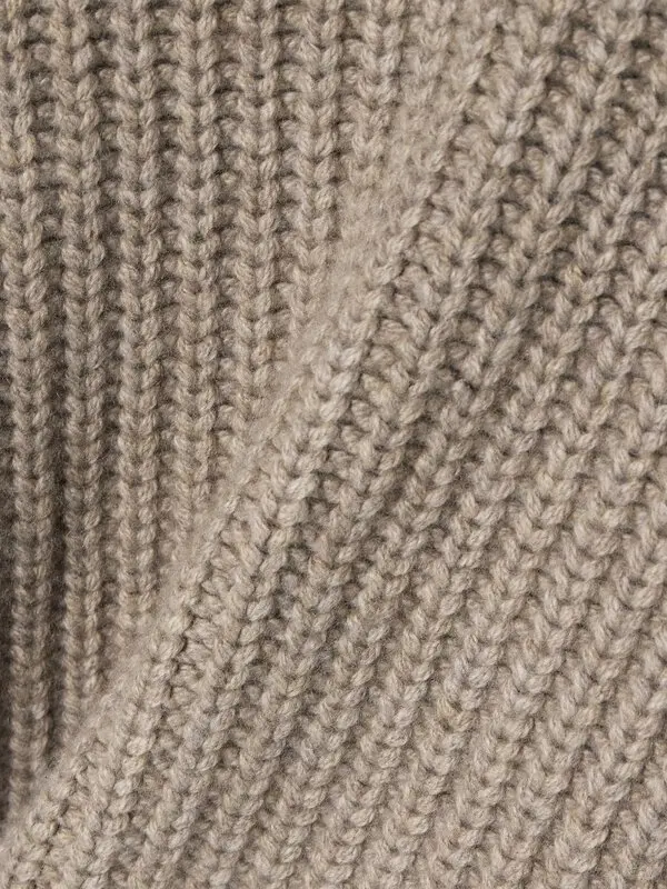 Khaite Natt Ribbed Cashmere Sweater - Brown