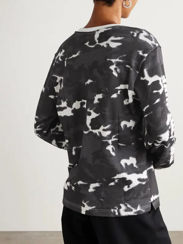 Aimé Leon Dore Camouflage-print Cotton-mesh T-shirt