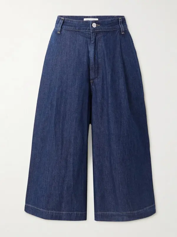 TWP Stefens Pleated Denim Culottes