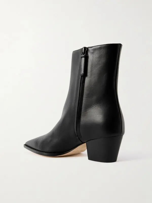 Manolo Blahnik Aliera 50 Leather Ankle Boots