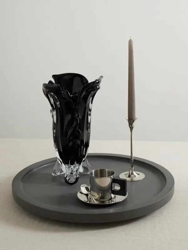 LOUISE ROE Drape Glass Vase - Black