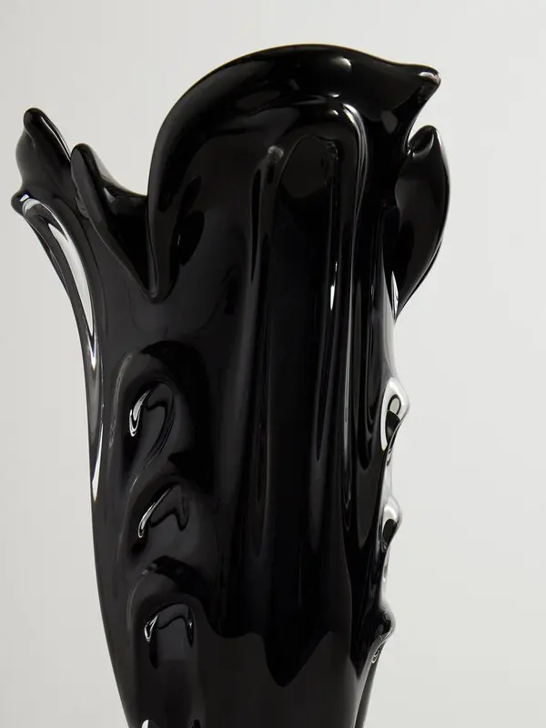 LOUISE ROE Drape Glass Vase - Black